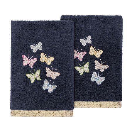 Click here for Linum Home Turkish Cotton Mariposa Embellished 2-P... prices
