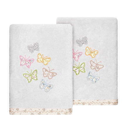 Click here for Linum Home Turkish Cotton Mariposa Embellished 2-P... prices