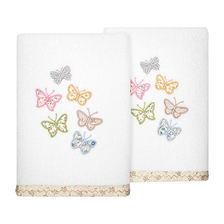 Click here for Linum Home Turkish Cotton Mariposa Embellished 2-P... prices