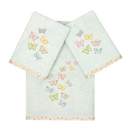 Click here for Linum Home Turkish Cotton Mariposa Embellished 3-P... prices