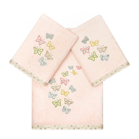 Click here for Linum Home Turkish Cotton Mariposa Embellished 3-P... prices