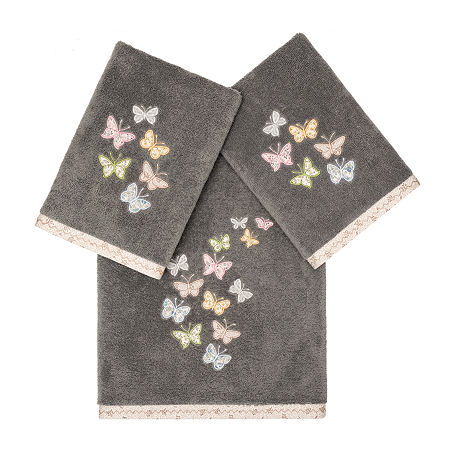 Click here for Linum Home Turkish Cotton Mariposa Embellished 3-P... prices
