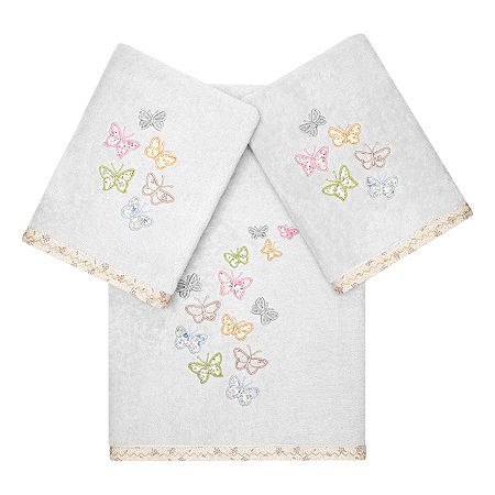 Click here for Linum Home Turkish Cotton Mariposa Embellished 3-P... prices