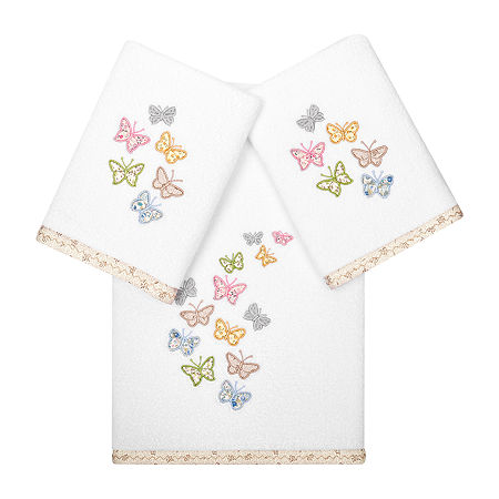 Click here for Linum Home Turkish Cotton Mariposa Embellished 3-P... prices