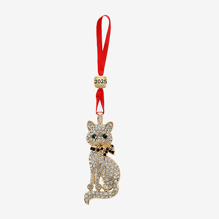 Click here for Monet Jewelry Gold Tone Cat Christmas Ornament  On... prices