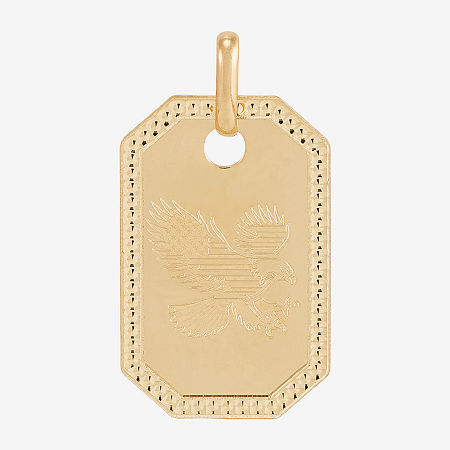 Click here for Mens 10K Gold Dog Tag Pendant  One Size  Yellow prices