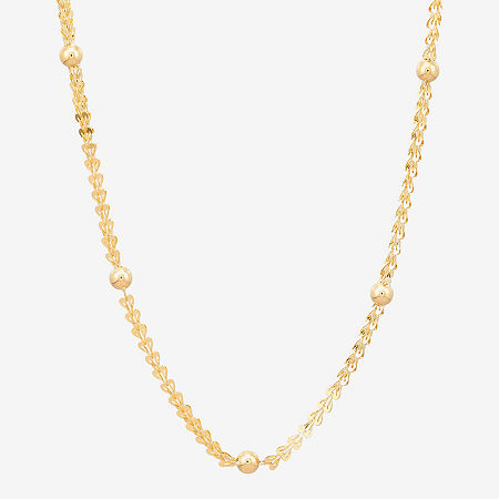 Click here for Womens 10K Gold 16 Inch Link Chain Necklace  One S... prices