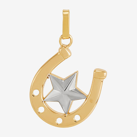 Click here for Womens 10K Two Tone Gold Star Pendant  One Size  Y... prices