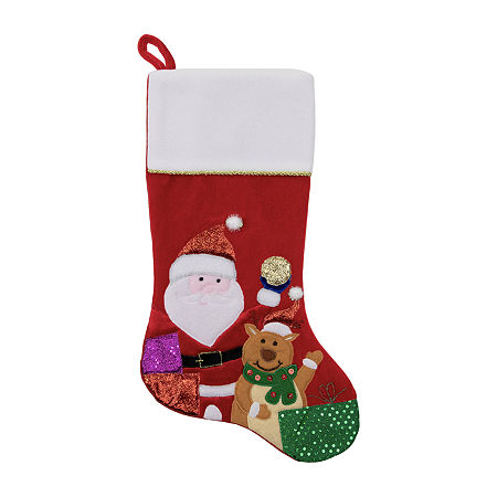 Click here for 20.5 Red and White Glittered Santa Claus and Reind... prices