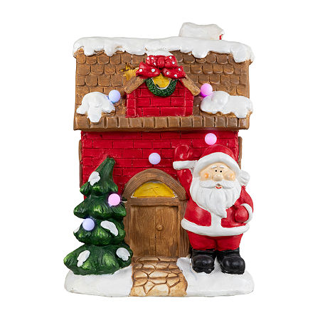 Click here for 16 Red LED Lighted House with Santa Musical Christ... prices