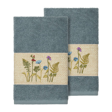 Click here for Linum Home Serenity 2-Pc. Embellished Hand Towel S... prices
