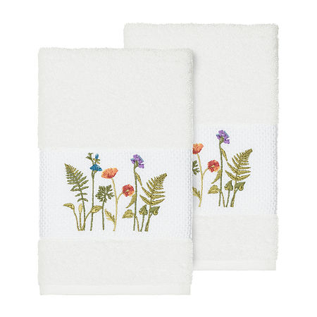 Click here for Linum Home Serenity 2-Pc. Embellished Hand Towel S... prices