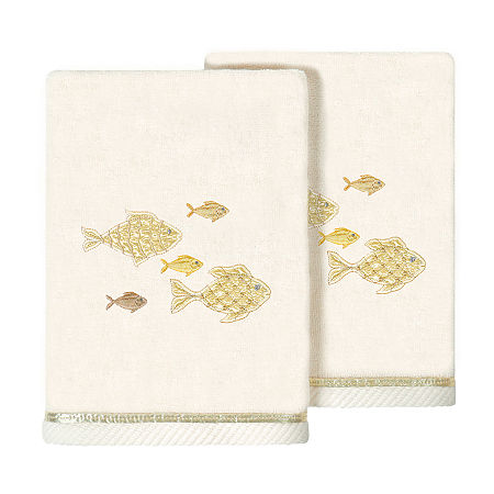 Click here for Linum Home Turkish Cotton Figi Embellished 2-Pc. H... prices