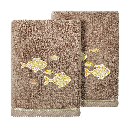 Click here for Linum Home Turkish Cotton Figi Embellished 2-Pc. H... prices