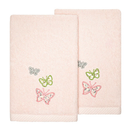 Click here for Linum Home Turkish Cotton Mariposa Embellished 2-P... prices