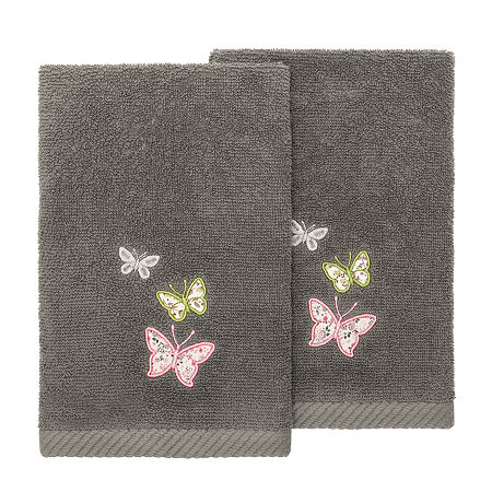 Click here for Linum Home Turkish Cotton Mariposa Embellished 2-P... prices