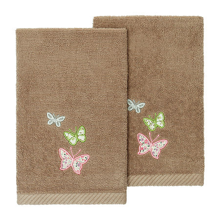 Click here for Linum Home Turkish Cotton Mariposa Embellished 2-P... prices
