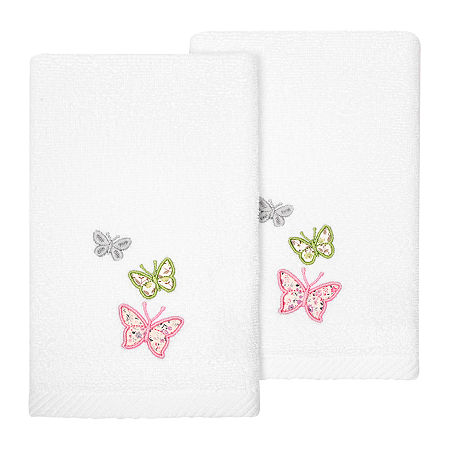 Click here for Linum Home Turkish Cotton Mariposa Embellished 2-P... prices