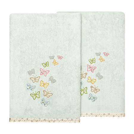 Click here for Linum Home Turkish Cotton Mariposa Embellished 2-P... prices