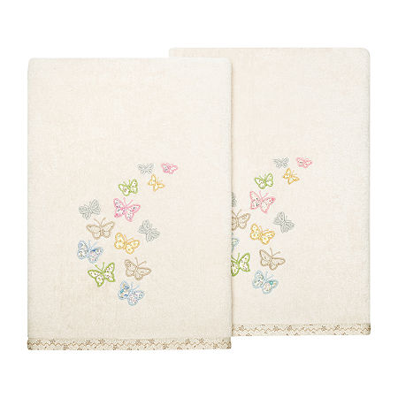 Click here for Linum Home Turkish Cotton Mariposa Embellished 2-P... prices
