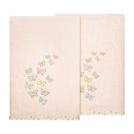 Click here for Linum Home Turkish Cotton Mariposa Embellished 2-P... prices
