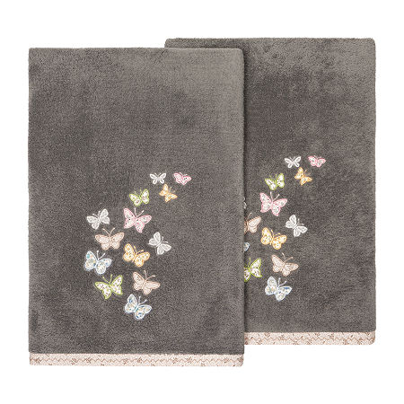 Click here for Linum Home Turkish Cotton Mariposa Embellished 2-P... prices