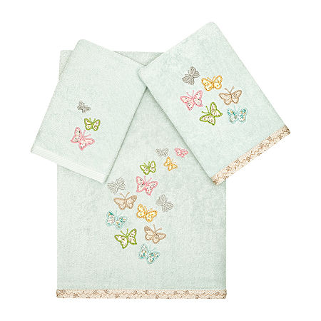 Click here for Linum Home Turkish Cotton Mariposa Embellished 3-P... prices