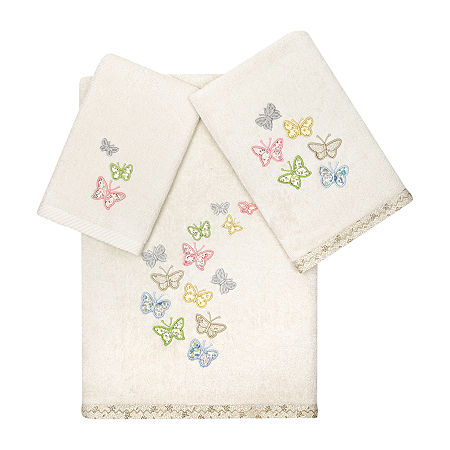 Click here for Linum Home Turkish Cotton Mariposa Embellished 3-P... prices