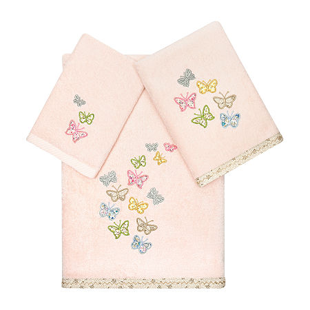 Click here for Linum Home Turkish Cotton Mariposa Embellished 3-P... prices