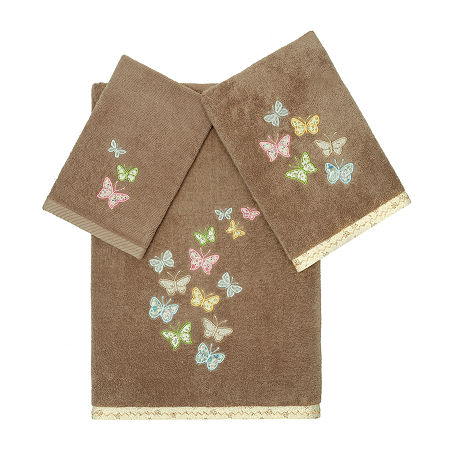 Click here for Linum Home Turkish Cotton Mariposa Embellished 3-P... prices