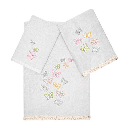Click here for Linum Home Turkish Cotton Mariposa Embellished 3-P... prices
