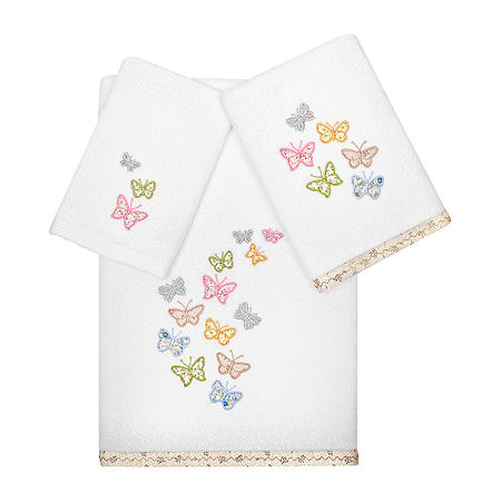 Click here for Linum Home Turkish Cotton Mariposa Embellished 3-P... prices