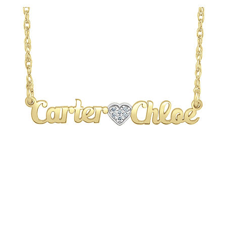 Click here for Personalized Diamond Accent Name Necklace  One Siz... prices