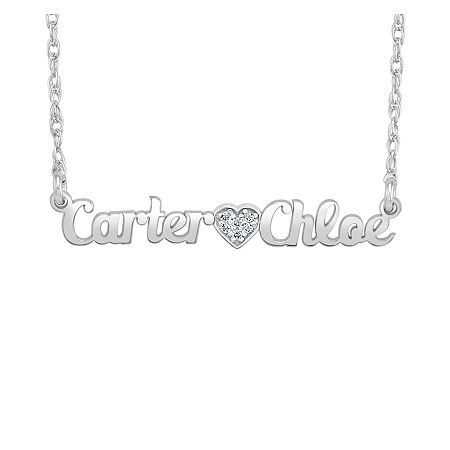 Click here for Personalized Diamond Accent Name Necklace  One Siz... prices