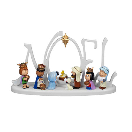 Kurt Adler 10-Inch Battery-Operated Led Peanuts Lighted Nativity Scene