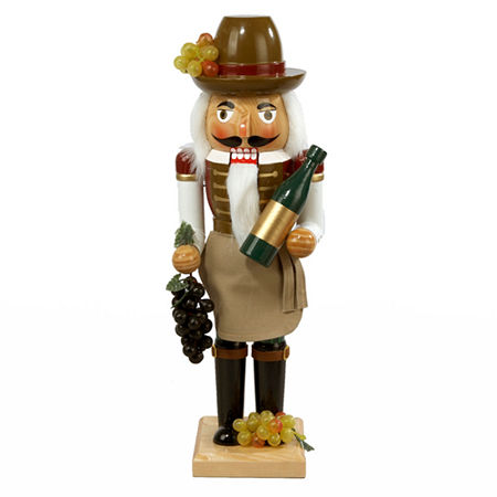 Kurt S. Adler 15in. Wooden Wine Grower Nutcracker