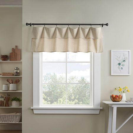 Click here for Mercantile Drop Cloth Ring Top Tailored Valance  O... prices