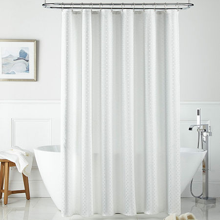 Click here for Stratford Park Ezra Shower Curtain  One Size  Whit... prices