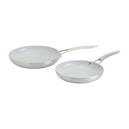 Smart Planet 2-Pc. Aluminum Nonstick Frypan Set - Silver