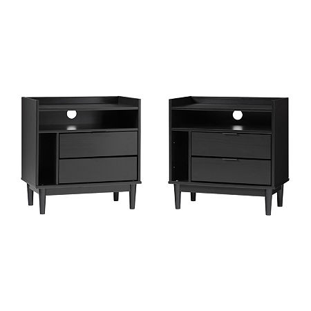 Click here for MCM 2 Drawer Nighstand  One Size  Black prices