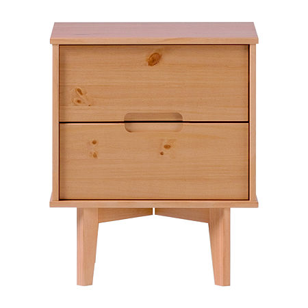 Click here for 2-Drawer Groove Handle Nightstand  One Size  Brown prices