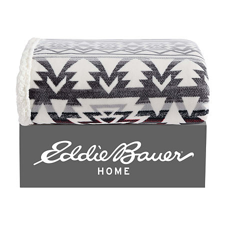 Click here for Eddie Bauer Clyde Hill Stripe Plush-Fleece Reversi... prices