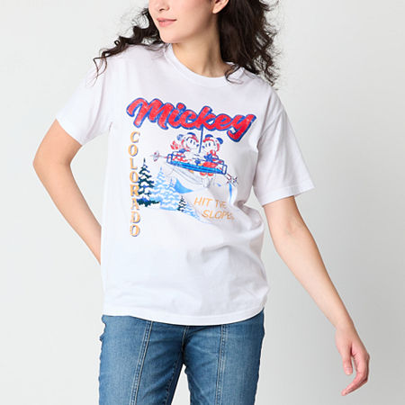 Click here for Mickey And Minnie Vail Boyfriend Tee Womens Crew N... prices