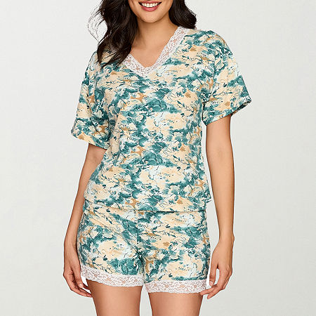 Click here for Ilusion Womens Round Neck Short Sleeve 2-pc. Pajam... prices