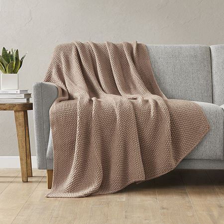 Ink+Ivy Bree Knit Throw  50 x 60 - Brown