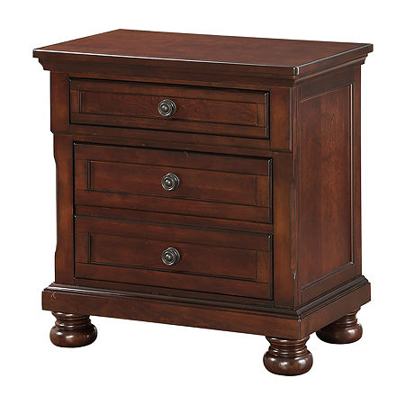 Click here for Hudson 3-Drawer Nightstand  One Size  Red prices