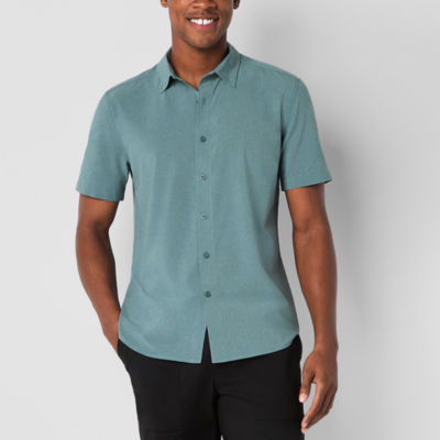Stylus Mens Regular Fit Short Sleeve Button-Down Shirt - JCPenney