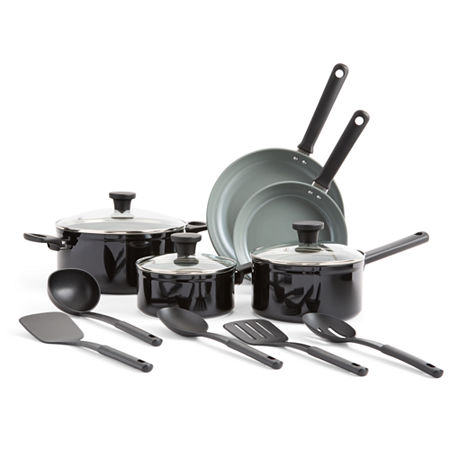 Click here for Cooks Ceramic 13-pc. Cookware Set  One Size  Black prices