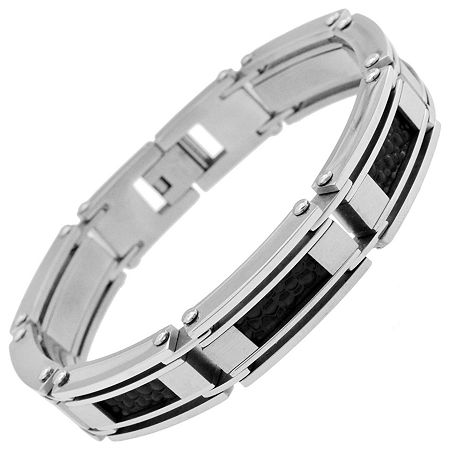 Click here for Mens Link Bracelet  One Size  BLACK prices