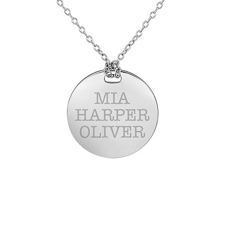 Click here for Personalized Sterling Silver 19mm Round Family Nam... prices